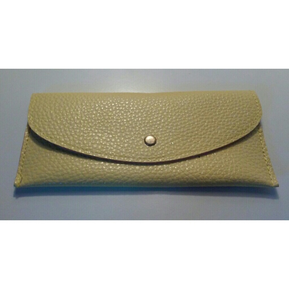 Light Lemon Yellow Faux Leather Wallet - Gem